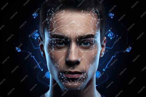 Premium AI Image | Digital processing of biometric face scanner Face ...