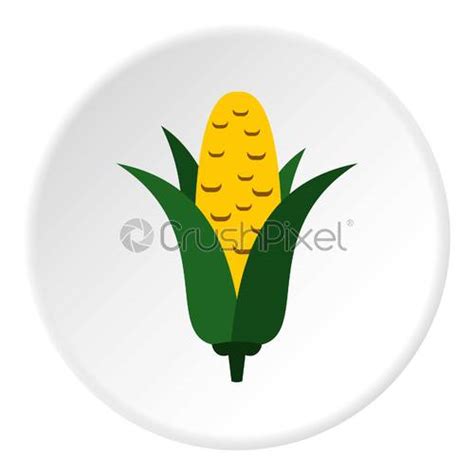 Corn Icon Flat Style Stock Vector 3407103 Crushpixel