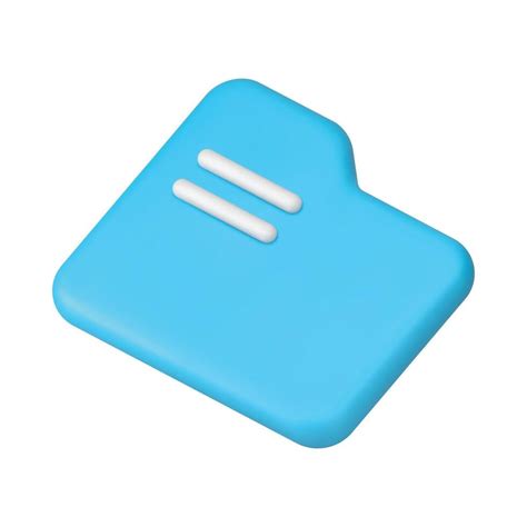 Blue Folder Data Storage Organizing Digital Archive Web Directory 3d