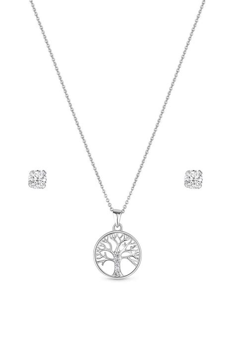 Jewellery Sterling Silver 925 Cubic Zirconia Tree Of Love Jewellery