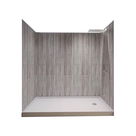Nuvo Driftwood Rainier 60 In X 30 In X 83 In Base Wall Door Rectangular