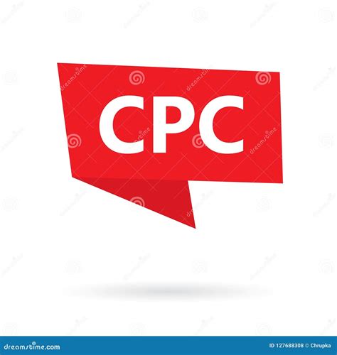 Cpc Cost Per Click Acronym On A Sticker Stock Vector Illustration Of