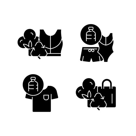 Vermindering Van De Impact Op Het Milieu Zwarte Glyph Pictogrammen