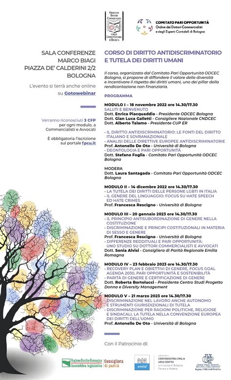 Primo Ciclo Del Corso Di Diritto Antidiscriminatorio E Tutela Dei