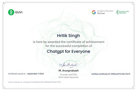 Hritik Singh On Linkedin Guvi Ai Chatgpt Lifelonglearning