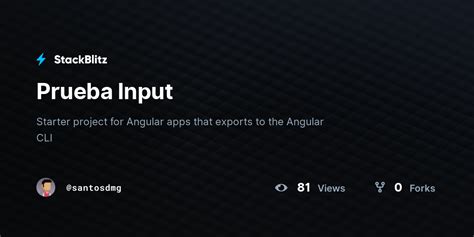 Prueba Input StackBlitz