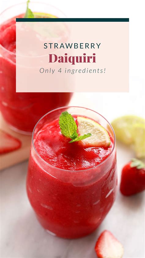 Easy Strawberry Daiquiri Recipe Fit Foodie Finds