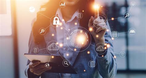 Businessmen Fingerprint Scanning And Biometric Authentication