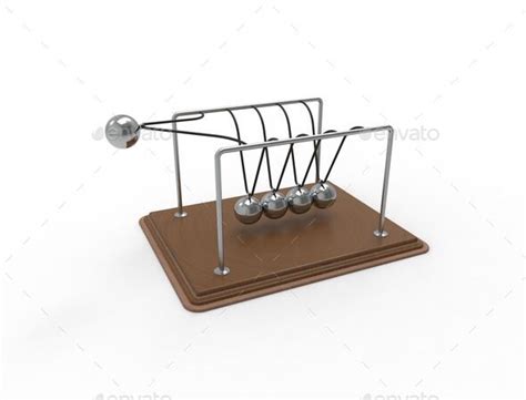 D Rendering Of A Newton Cradle Isolated On White Studio Background Stock Photo By Wirestock