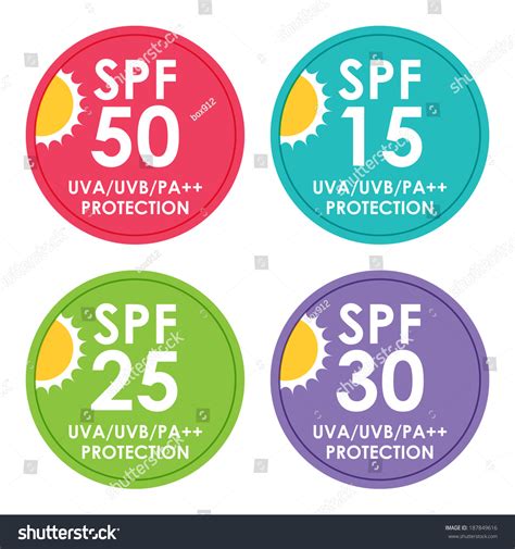 Uva Uvb Pa Sun Protection With Spf 15 25 30 50 Circle Sticker