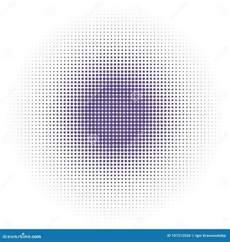 Vector Halftone Dots Background Ultra Violet Dots On White Background