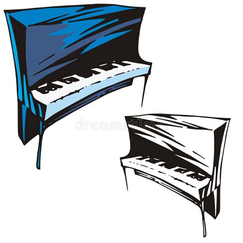 Grand Piano Musical Instrument Vector Clipart Stock Vector