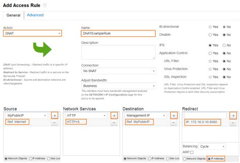Example Configuring A DNAT Access Rule Barracuda Campus