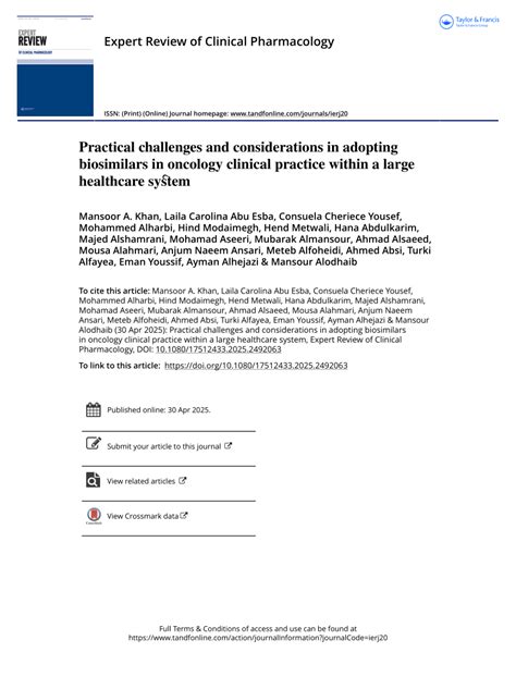 Pdf Practical Challenges And Considerations In Adopting Biosimilars