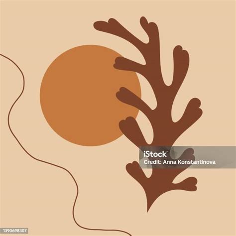 테라코타 산호 아트 프린트 추상 현대 따뜻한 보호 흙 같은 색상 추상화 0명에 대한 스톡 벡터 아트 및 기타 이미지 0명 2022년 단일 이미지 Istock