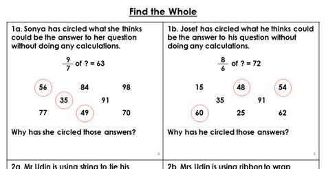 Find The Whole Reasoning And Problem Solving Classroom Secrets