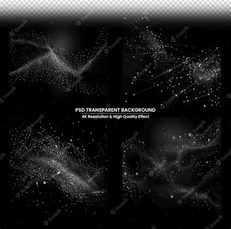 Premium Psd Hightech Particles Wired Grids Background