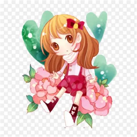 花丛中的小女孩png图片素材下载 图片编号yvmnkeoo 免抠素材网