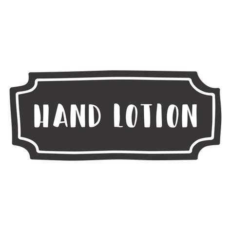 Diseño Png Y Svg De Etiqueta De Loción De Manos Dibujada A Mano Para