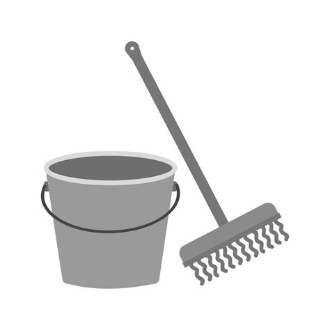 Mopping Flat Greyscale Icon 15688072 Vector Art At Vecteezy