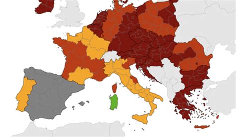 Mappa dei contagi la Sardegna è l unica regione verde in Europa Speciale Coronavirus