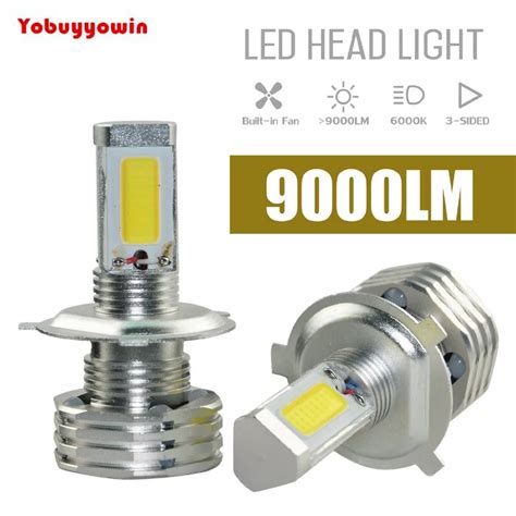 Car H4hb29003 P43t 90w 9000lm White Cob Led Headlight Bulbs 3 Side