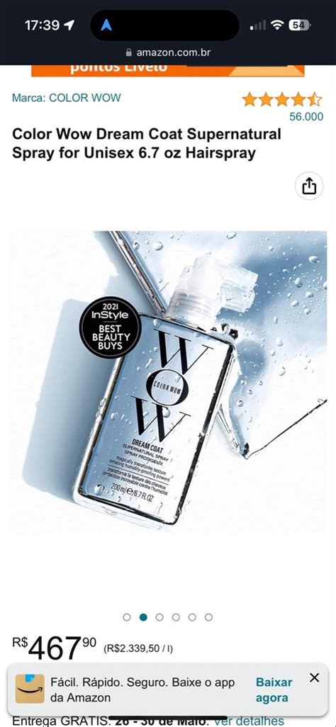 Color Wow Dream Coat Supernatural Spray 200ml Cosmético Feminino Wow