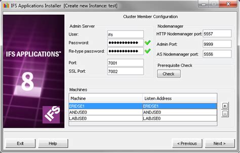 Cluster Member Configuration