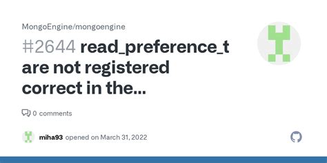Readpreferencetags Are Not Registered Correct In The Readprecence