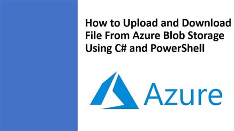 Azure Blob Storage Tutorial C Dandk Organizer