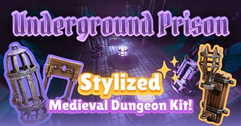 Styl Underground Prison Stylized Modular Dungeon Kit 3d Dungeons