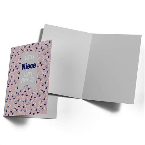 Personalised Classic Editable Floral Birthday Card For Niece Hallmark