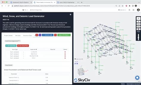 Applying Snow Loads To A Structure In Structural D SkyCiv Engineering