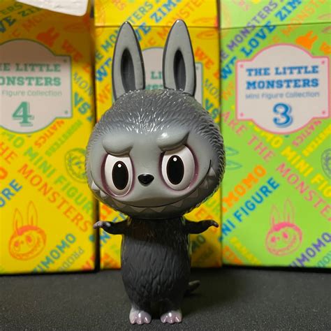 現貨 Popmart泡泡瑪特 拉布布labubu Mini4代 迷你zimomo 四代 盲盒 盒玩 公仔 灰色 原色 蝦皮購物