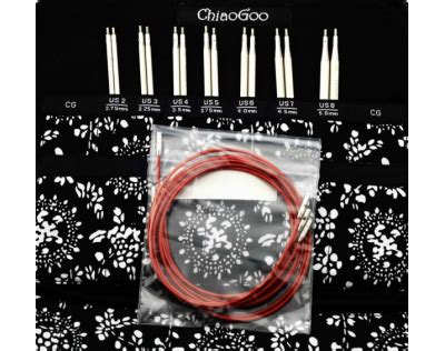 Набор металлических съемных спиц ChiaoGoo (Чиагу) TWIST Red Lace 13см ...