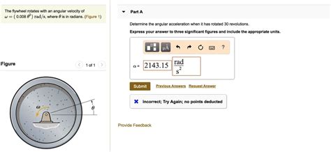 Solved The Flywheel Rotates With An Angular Velocity Of Ï‰ 0008 Rad