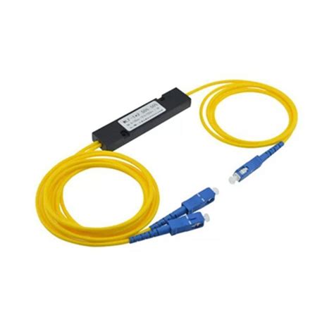 Passive Optical Splitter Steel Tube 0 9mm Sc Apc 1x8 Fiber Optic Plc Splitter China Fiber