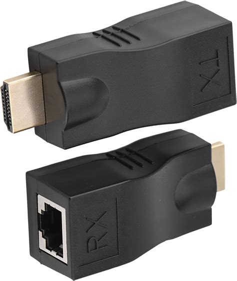 Amazon.com: lockish HdMI to Ethernet Adapter,2X 100 ft HDMI to RJ45 ...