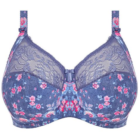 Elomi Morgan Full Cup Bra Blue Floral Print El4110del Poinsettia