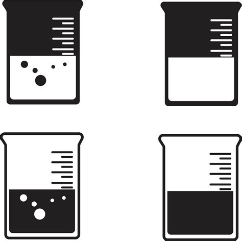 Beaker Lab Icon On White Background Beaker Sign Test Tube Symbol