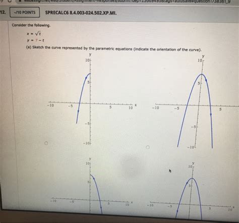 solved b eliminate the parameter and write the