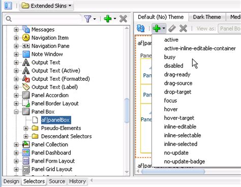 2 Working With ADF Skin Selectors