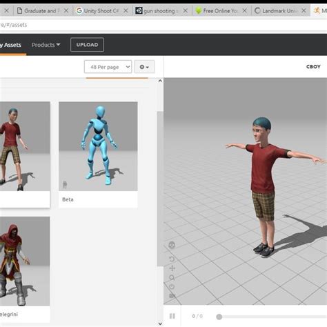 Mixamo Adobe Fuse Online Rigging And Animation Webpage Download Scientific Diagram