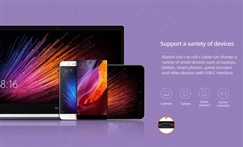 Xiaomi Usb Type C Cable A Fast Charging Cord Usb C To Usb C Turbo Charger Meter Buy Online