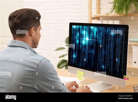 Professional Programmer Working With Computer In Office Stock Photo Alamy