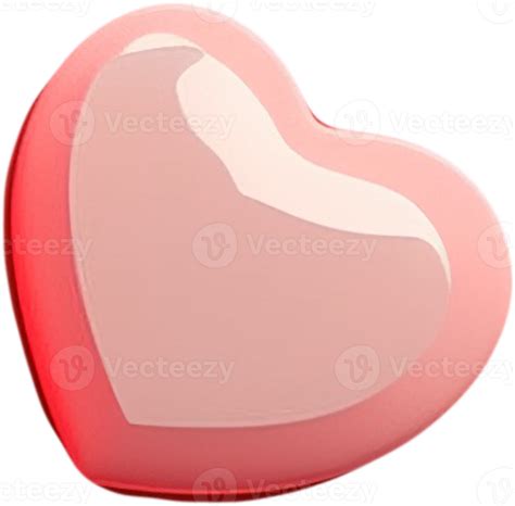 3d Glossy Heart Shape Illustration Representing Love And Romance