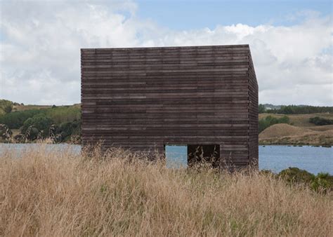 Cheshire Architects Blackened Timber Cabins Overlook The Sea