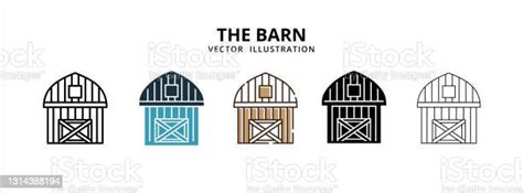 다양한 헛간 농장 벡터 아이콘 일러스트 디자인 템플릿 세트 개념에 대한 스톡 벡터 아트 및 기타 이미지 개념 개념과 주제 농부 Istock