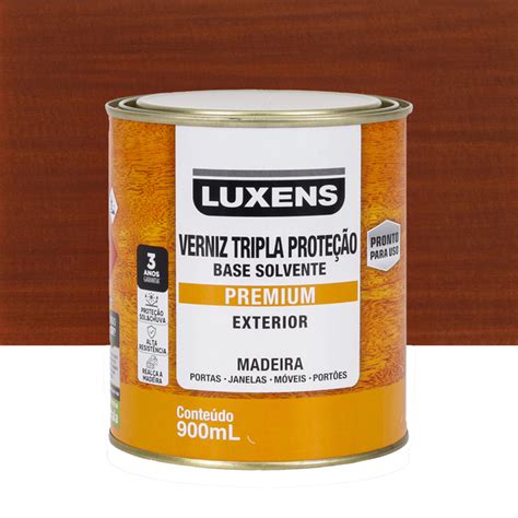 Verniz Para Madeira Base Solvente Brilhante Tripla Proteção Mogno 900ml