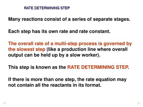 Ppt The Rate Determining Step Powerpoint Presentation Id 3108923